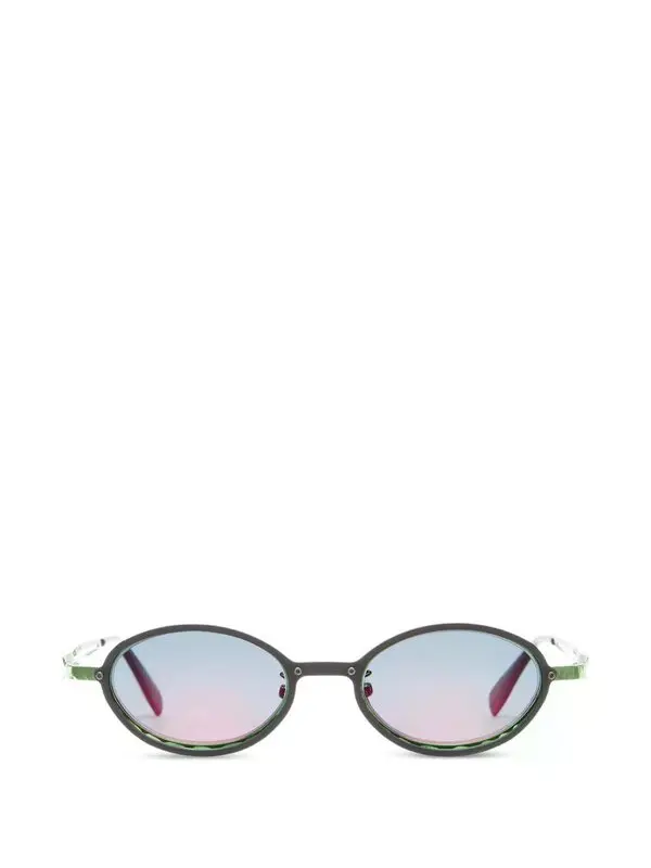 KUBORAUM Mask H18 Oval-frame Sunglasses - Black