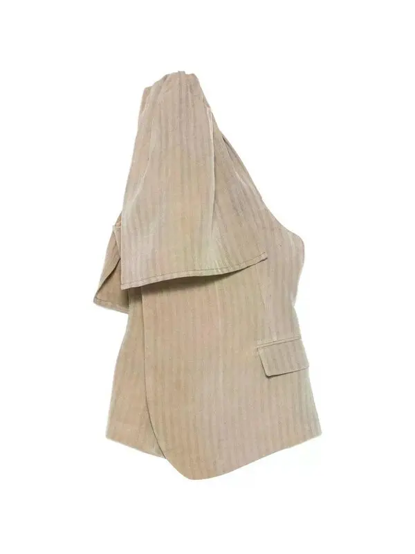 UMA WANG Kaeen One-shoulder Waistcoat - Neutrals