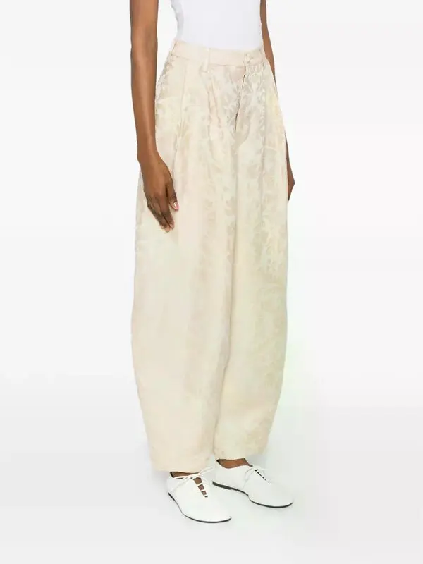 UMA WANG Jacquard Pleated Trousers