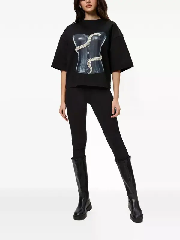 HAMZA Eva Snake Corset T-shirt