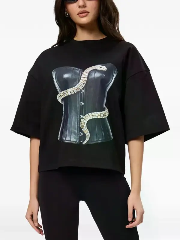 HAMZA Eva Snake Corset T-shirt