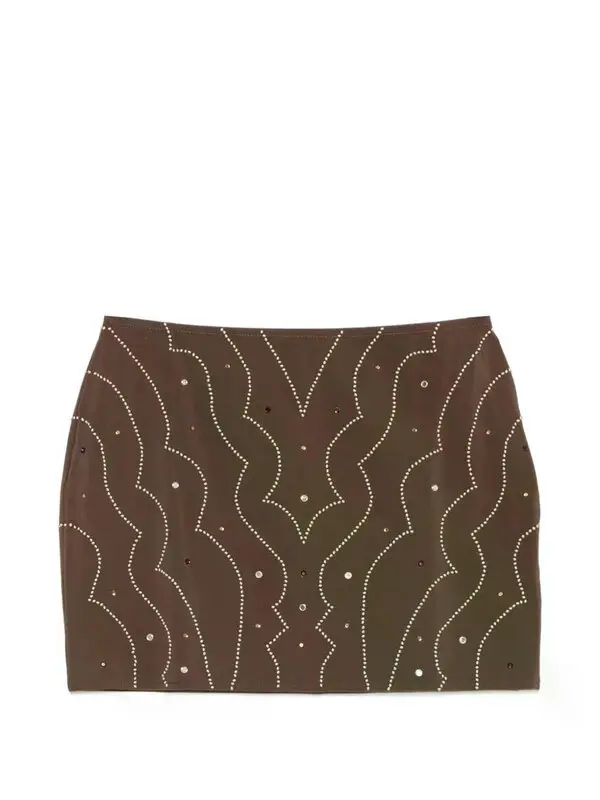 VENUJA Crystal Embellished Wavy Pattern Beach Cover-up