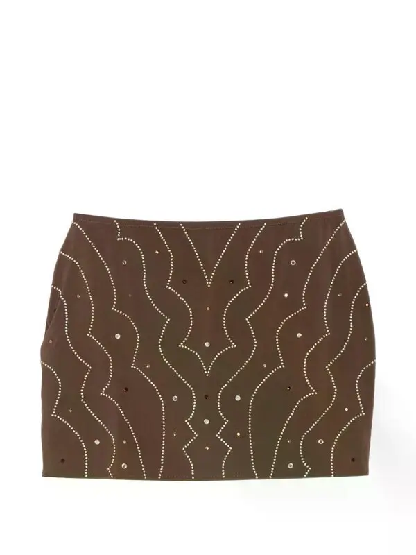 VENUJA Crystal Embellished Wavy Pattern Beach Cover-up