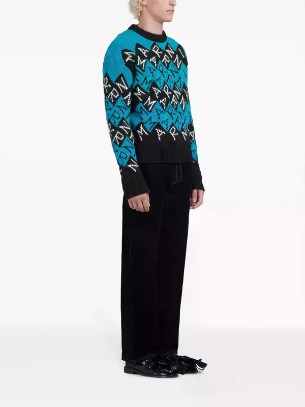 Marni Logo Intarsia-knit Jumper