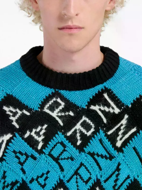 Marni Logo Intarsia-knit Jumper