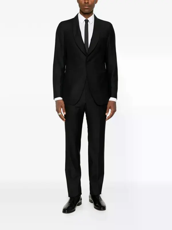 Tagliatore Shawl-lapel Single-breasted Suit - Black