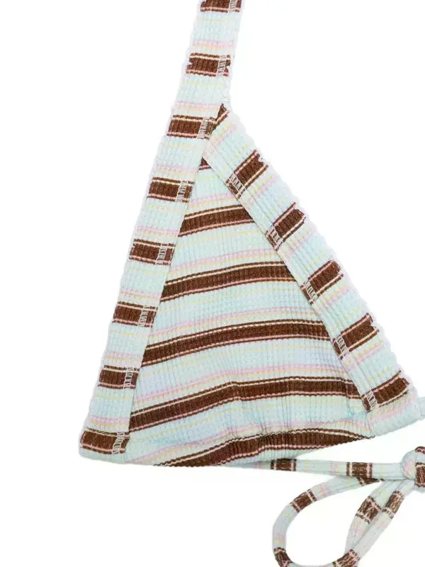 Frankies Bikinis Taite Striped Bikini Top
