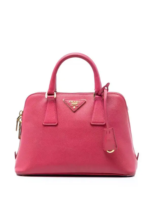 Prada Small Saffiano Lux Promenade Satchel - Pink