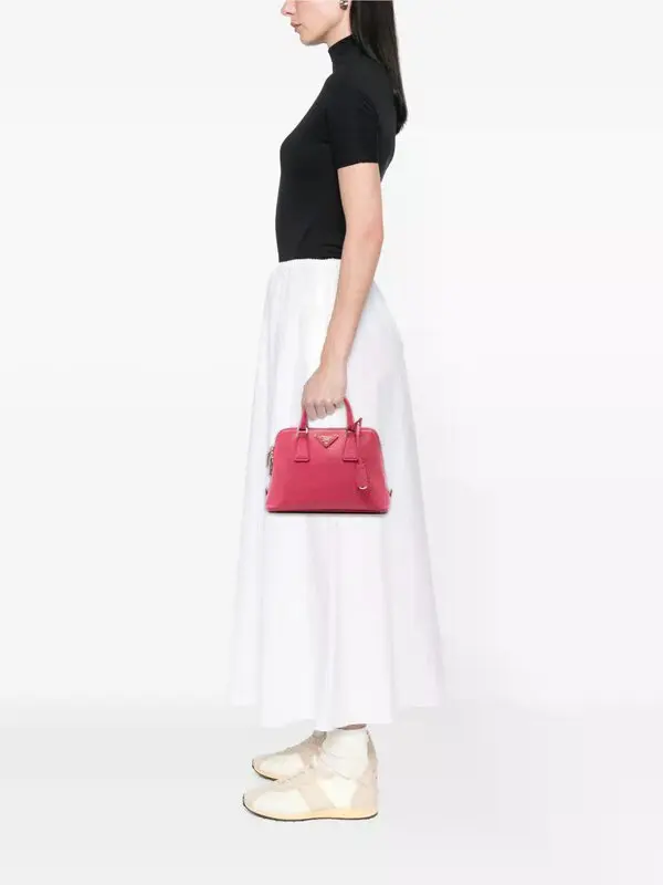 Prada Small Saffiano Lux Promenade Satchel - Pink