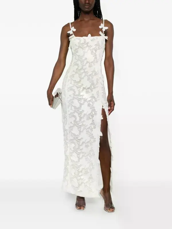 Blumarine Butterfly-appliqué Lace Maxi Dress