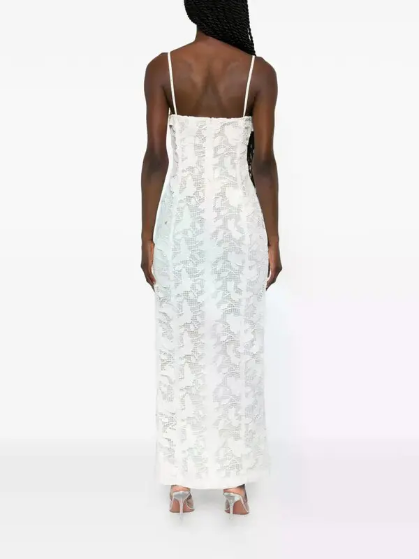 Blumarine Butterfly-appliqué Lace Maxi Dress