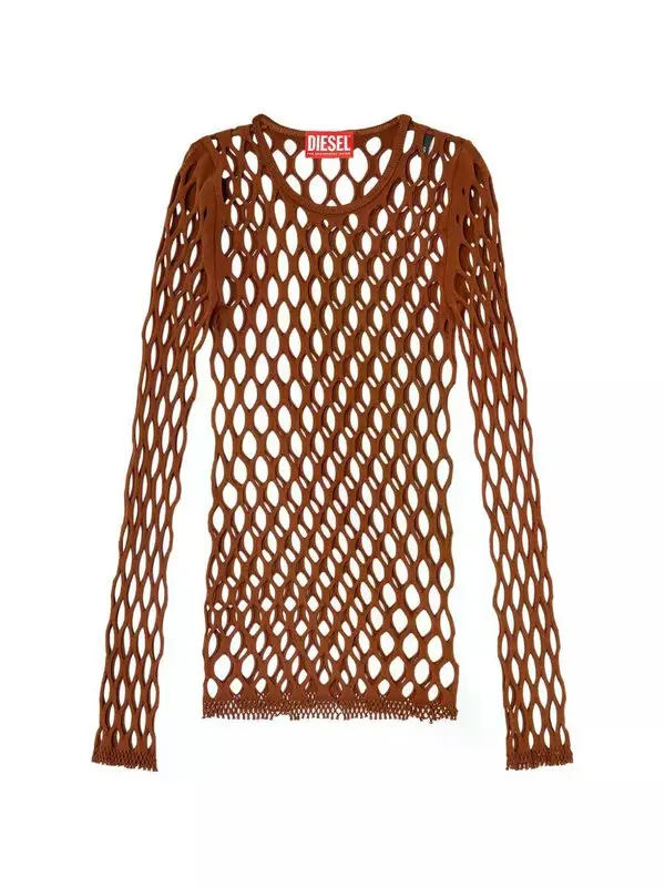 DIESEL® Open-knit Long-sleeve Top