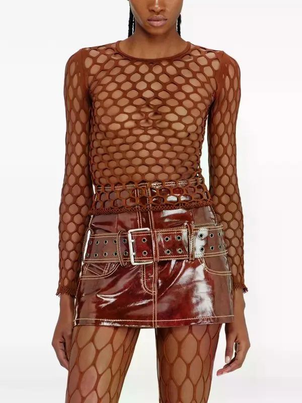 DIESEL® Open-knit Long-sleeve Top