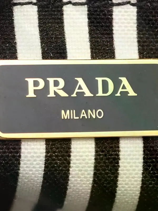 Prada Canapa Logo Handbag - Black