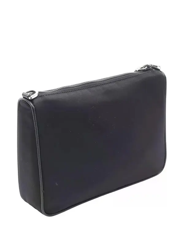 Prada Saffiano Trimmed Re-nylon Zip Top Crossbody Bag 2013-2026