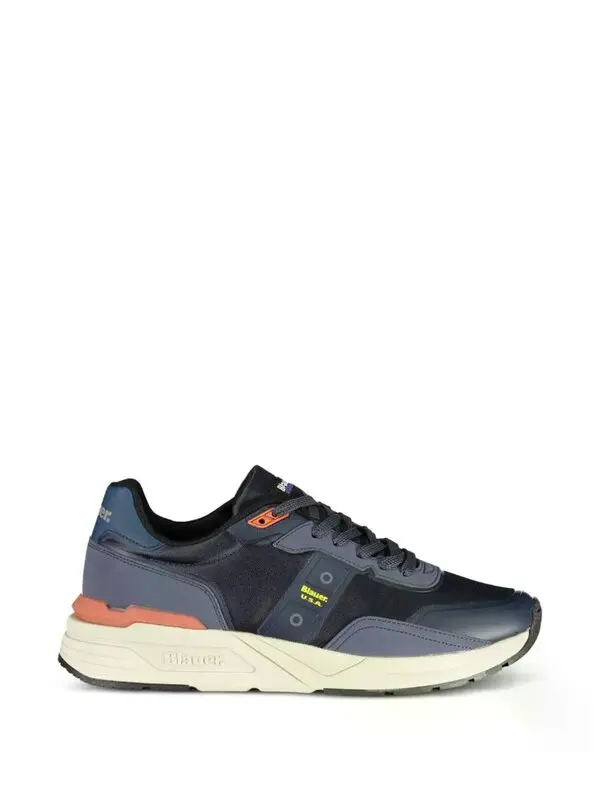 BLAUER. Panelled Lace-up Sneakers - Blue