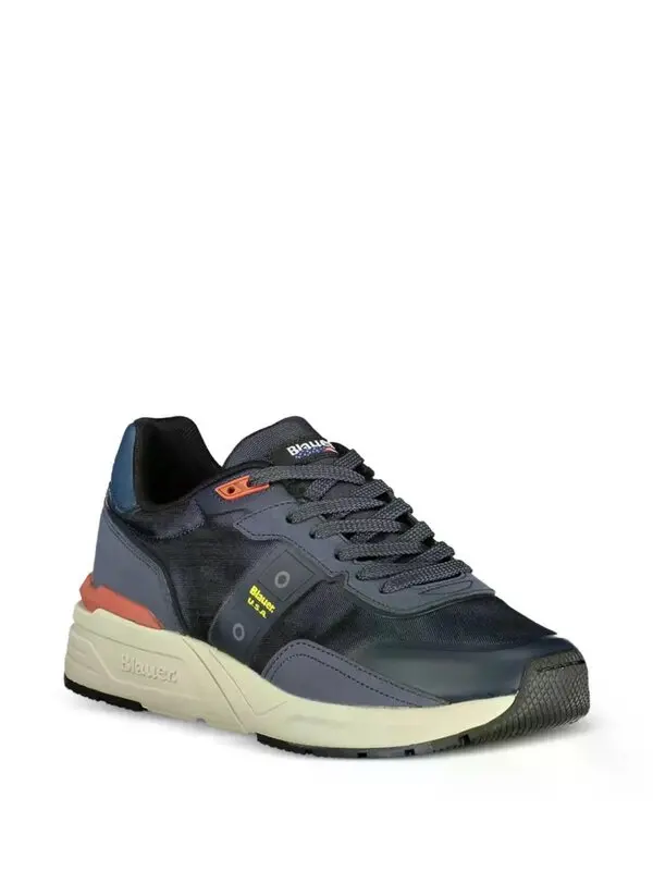 BLAUER. Panelled Lace-up Sneakers - Blue