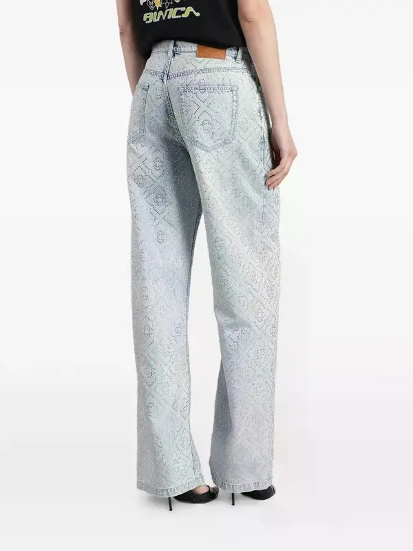 Casablanca Crystal-embellished Baggy Jeans
