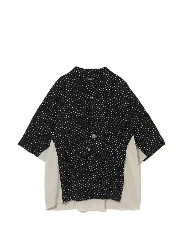 Undercover Polka-dot Layered Shirt - Black