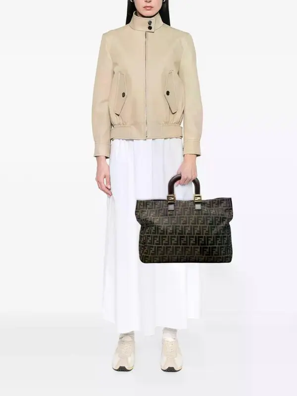 Fendi Zucca Canvas Twins Tote Bag