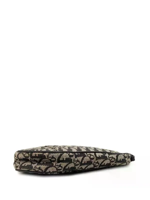 Dior 2002 Diorissimo Canvas Saddle Pochette - Black