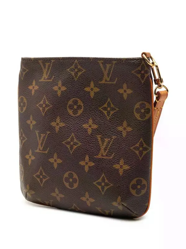 LOUIS VUITTON 2002 Monogram Partition Clutch - Brown