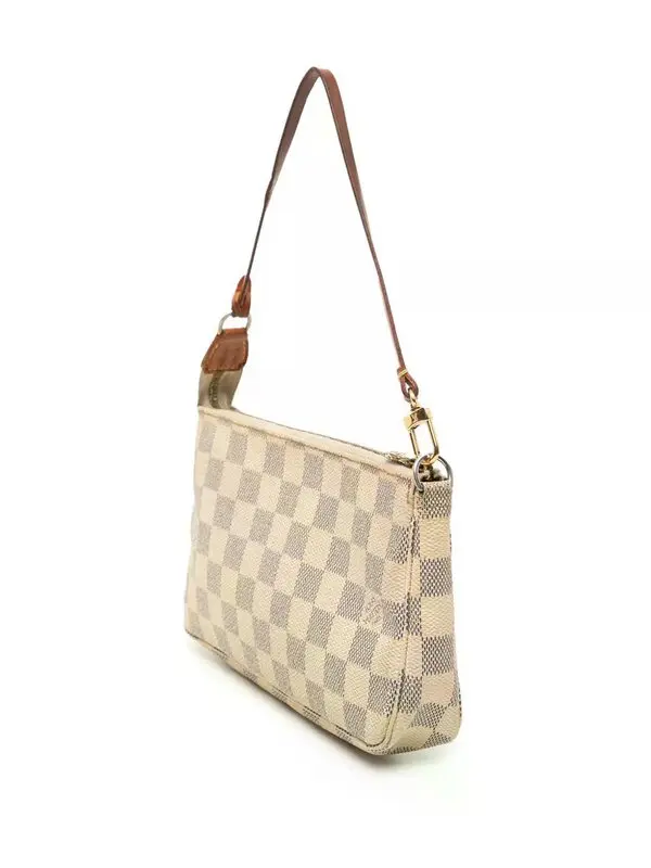 LOUIS VUITTON 2007 Damier Azur Pochette Accessoires - White