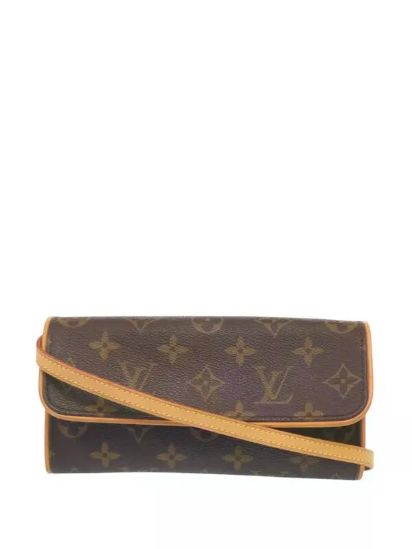 LOUIS VUITTON 1990-2015 Monogram Pochette Twin Pm Crossbody Bag - Brown