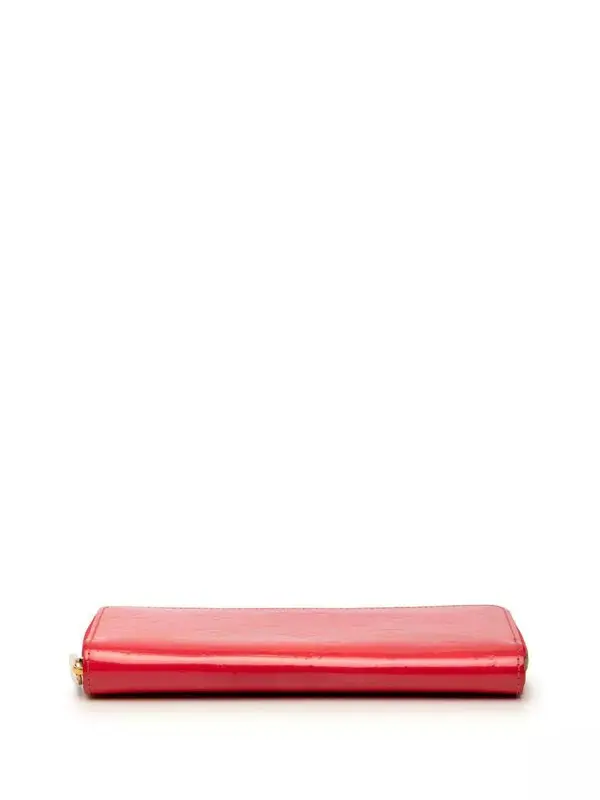 LOUIS VUITTON 2016 Monogram Vernis Zippy Wallet Long Wallets - Red