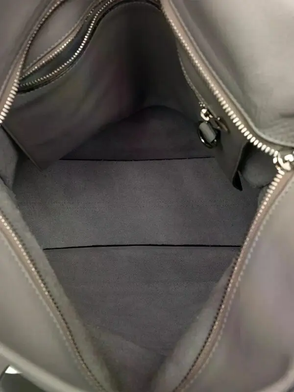 Loewe 2007 Leather Anagram Shopper Tote Bag - Grey