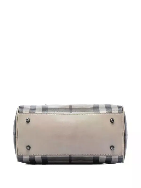 Burberry Smoke Check Coated Canvas Chester Boston Bag