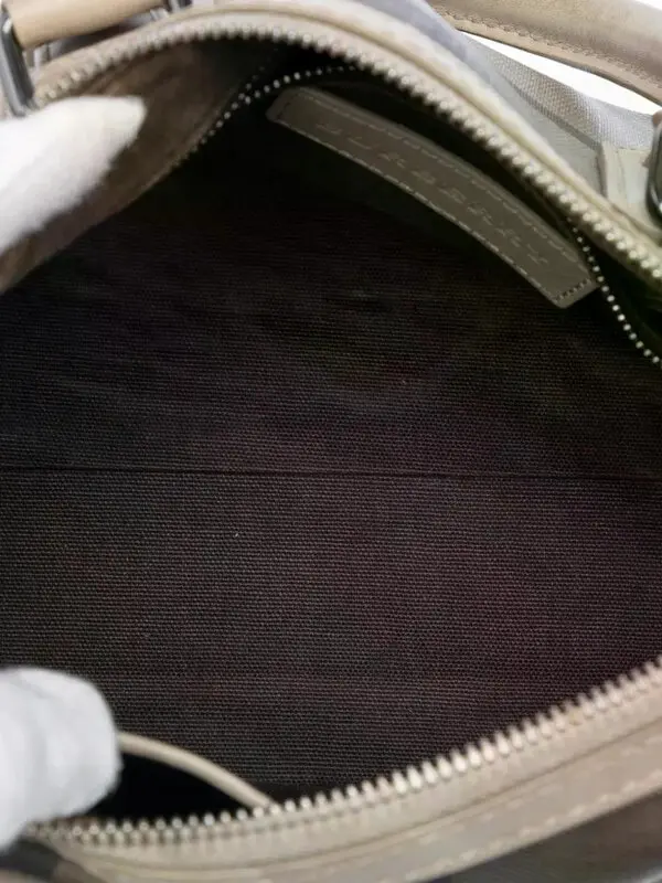 Burberry Smoke Check Coated Canvas Chester Boston Bag