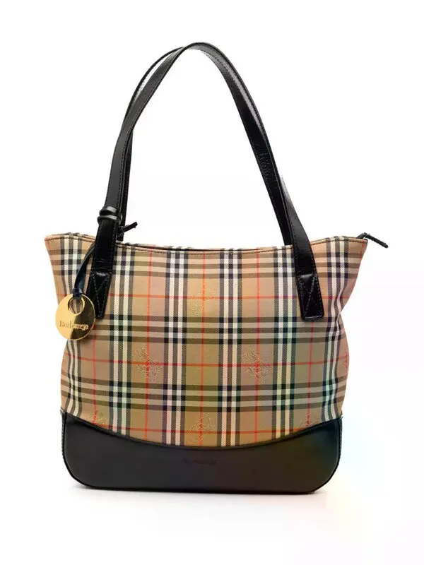 Burberry Haymarket Check Canvas Tote Bag