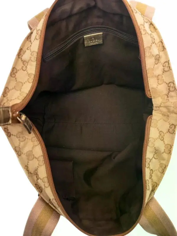 Gucci Gg Canvas Web Tote Bag - Neutrals