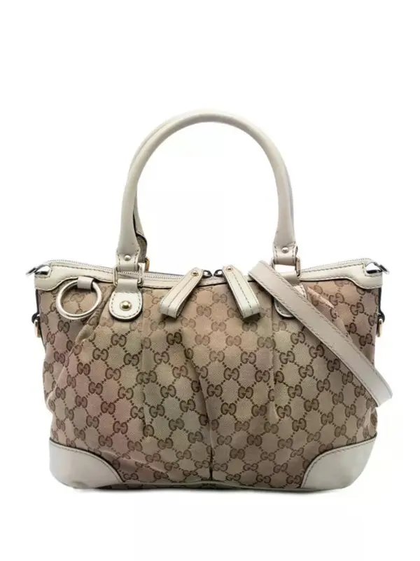 Gucci Gg Canvas Sukey Satchel - Neutrals