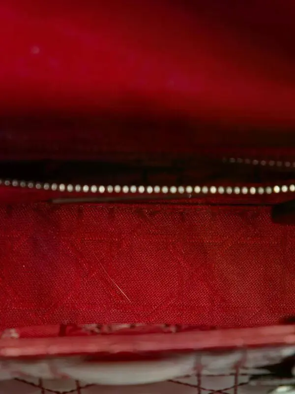 Dior 2014 Mini Cannage Lady Satchel - Red