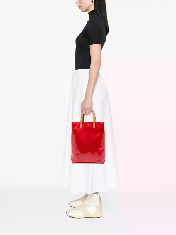 LOUIS VUITTON 2001 Monogram Vernis Reade Mm Tote Bag