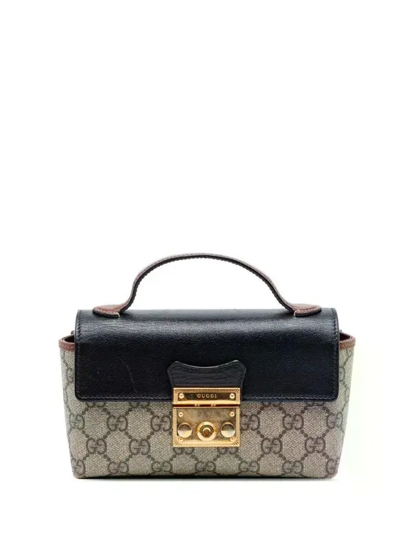 Gucci Mini Gg Supreme Padlock Tote Bag - Neutrals