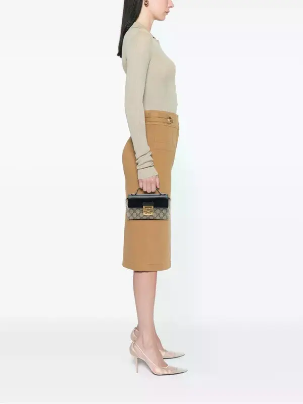 Gucci Mini Gg Supreme Padlock Tote Bag - Neutrals