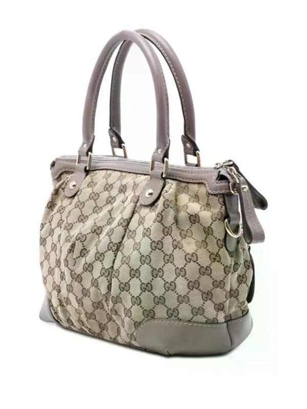 Gucci Gg Canvas Sukey Satchel - Neutrals