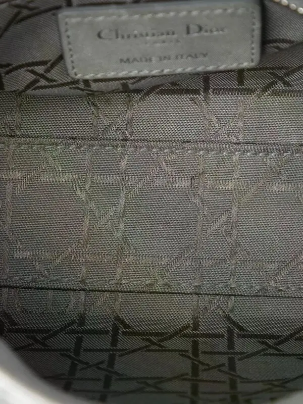 Dior 2016 Mini Lambskin Cannage Lady Satchel - Silver