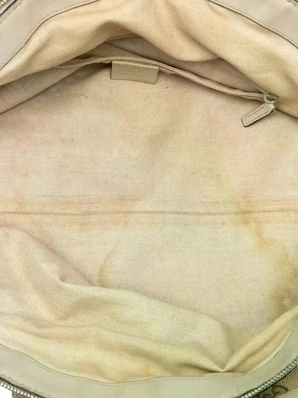 Gucci Gg Canvas Sukey Satchel - White