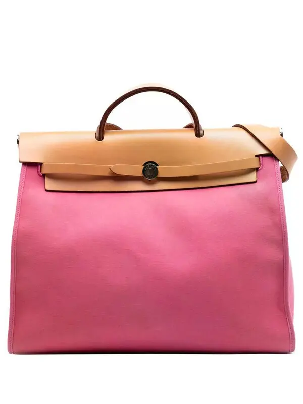 Hermès 2011-2013 Toile Herbag Zip 39 Satchel - Brown