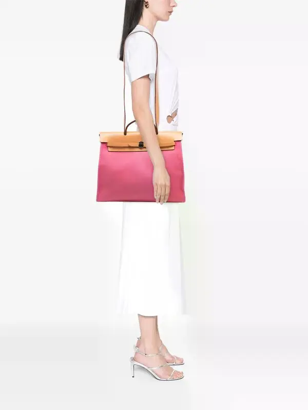 Hermès 2011-2013 Toile Herbag Zip 39 Satchel - Brown