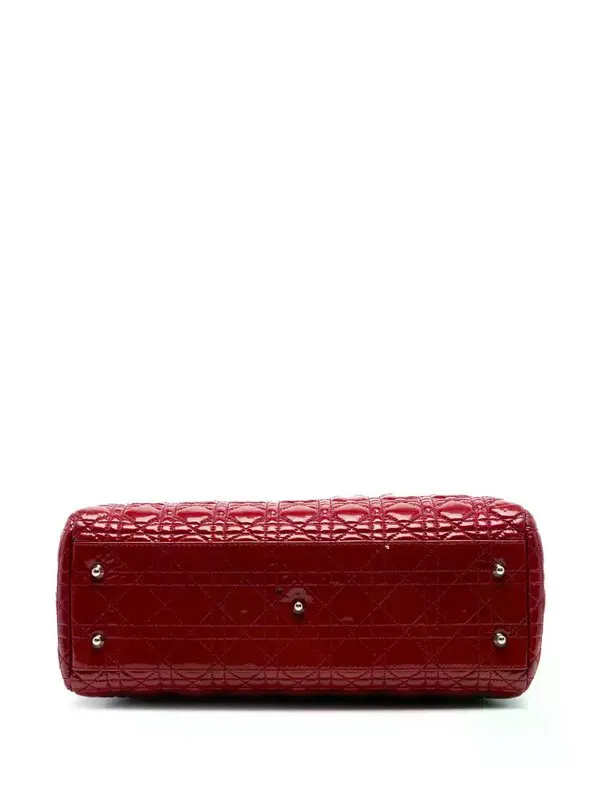 Dior 2011 Large Cannage Lady Soft Shopping Tote Bag - Red