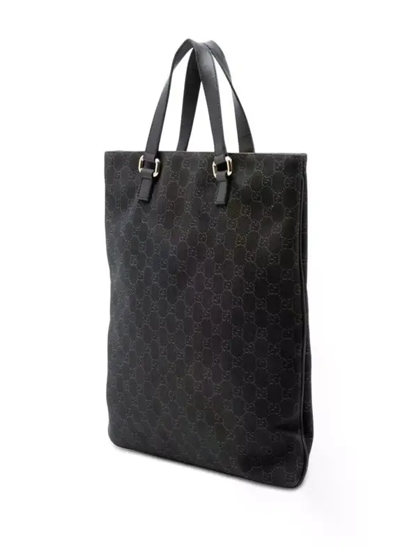 Gucci Gg Denim Tote Bag - Brown