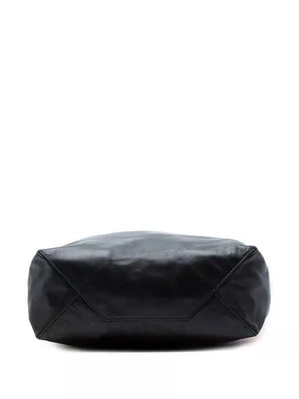 Celine 2010 Bicolor Leather Vertical Cabas Tote Bag - Black