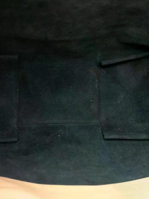 Celine 2010 Bicolor Leather Vertical Cabas Tote Bag - Black