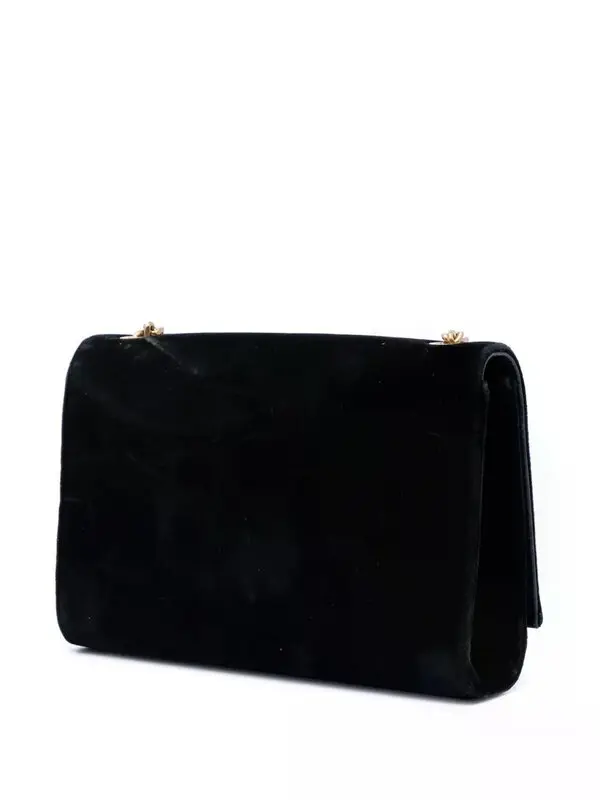 Saint Laurent 2018 Small Suede Monogram Kate Tassel Crossbody Bag - Black