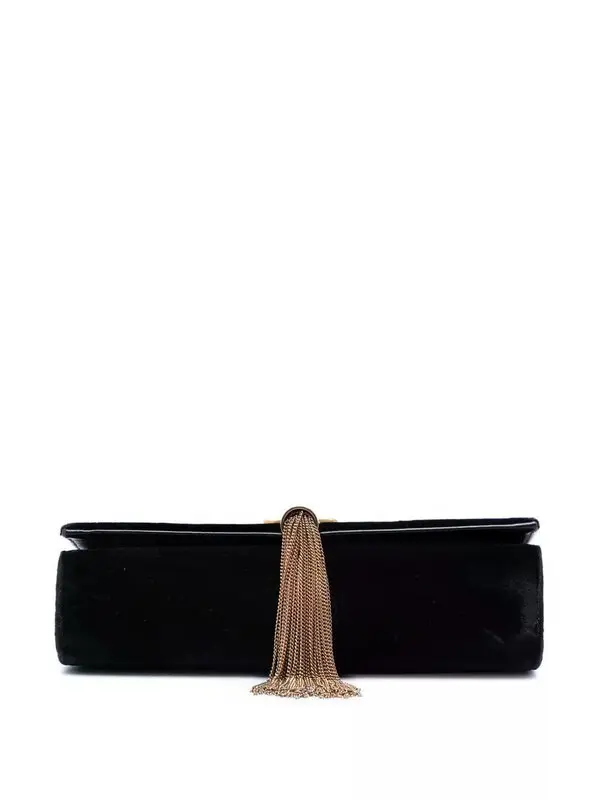 Saint Laurent 2018 Small Suede Monogram Kate Tassel Crossbody Bag - Black